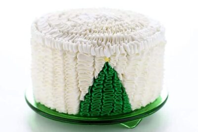 Christmas Tree Ruffle Cake {Surprise Inside Cake!} - i am baker