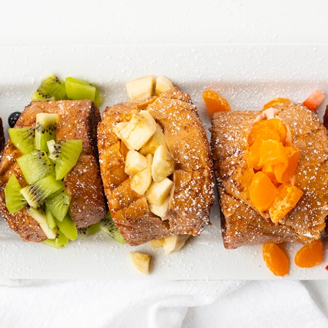 Rainbow Stuffed French Toast - i am baker