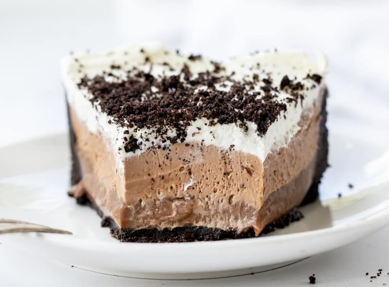 Triple Chocolate Mousse Pie - i am baker