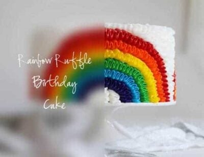 Rainbow Ruffle Birthday Cake - i am baker