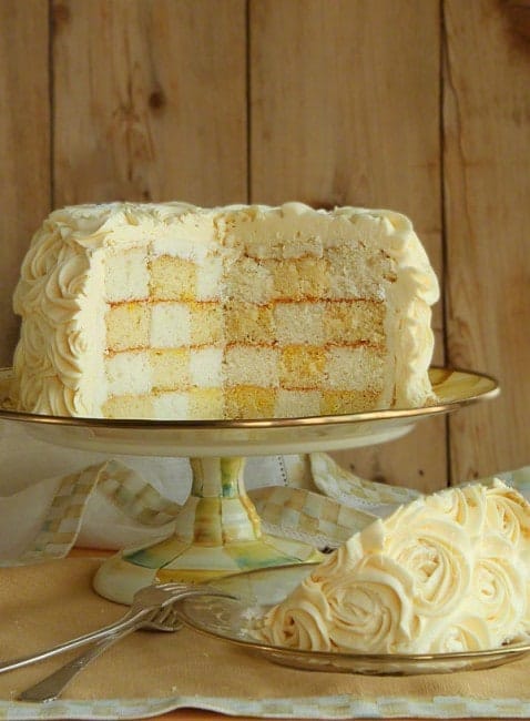 Rose Covered Checkerboard Cake - i am baker