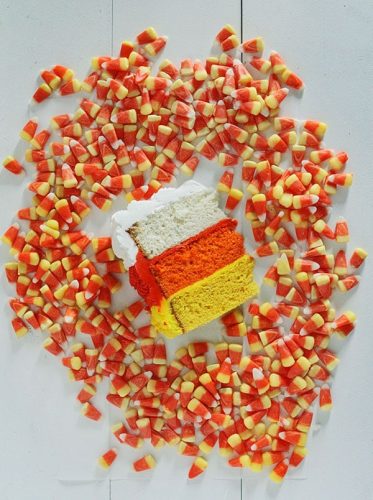 Candy Corn Cake {cake decorating tutorial} - i am baker