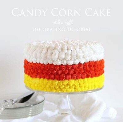 Candy Corn Cake {cake decorating tutorial} - i am baker