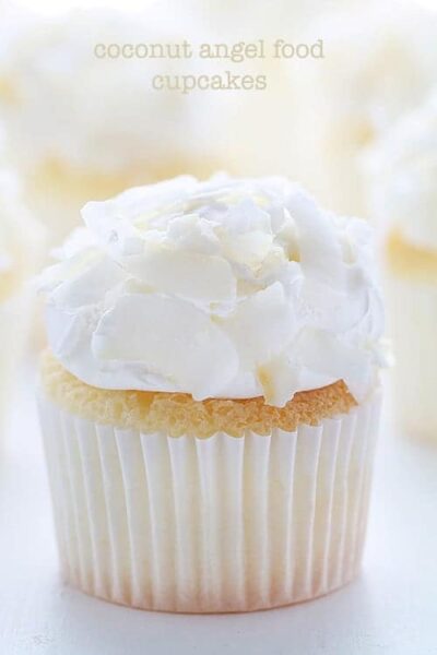 Coconut Angel Food Cupcakes - i am baker