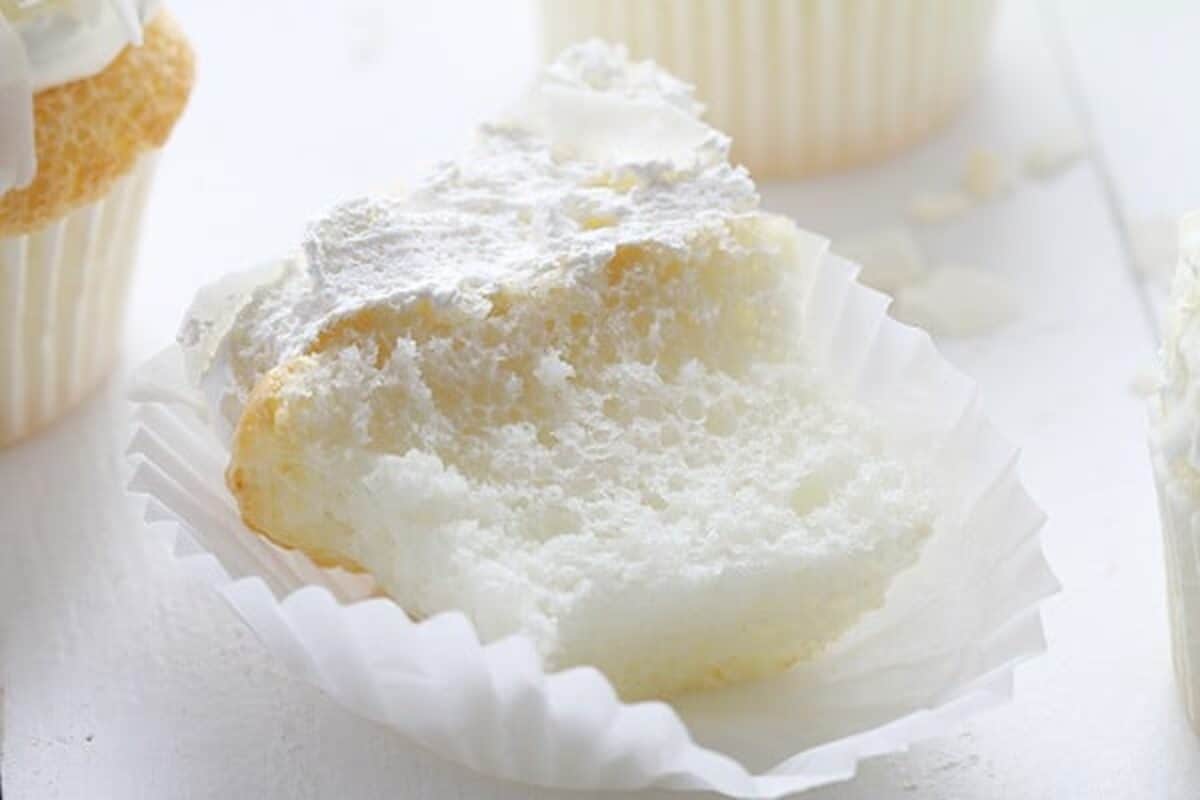 Coconut Angel Food Cupcakes - i am baker