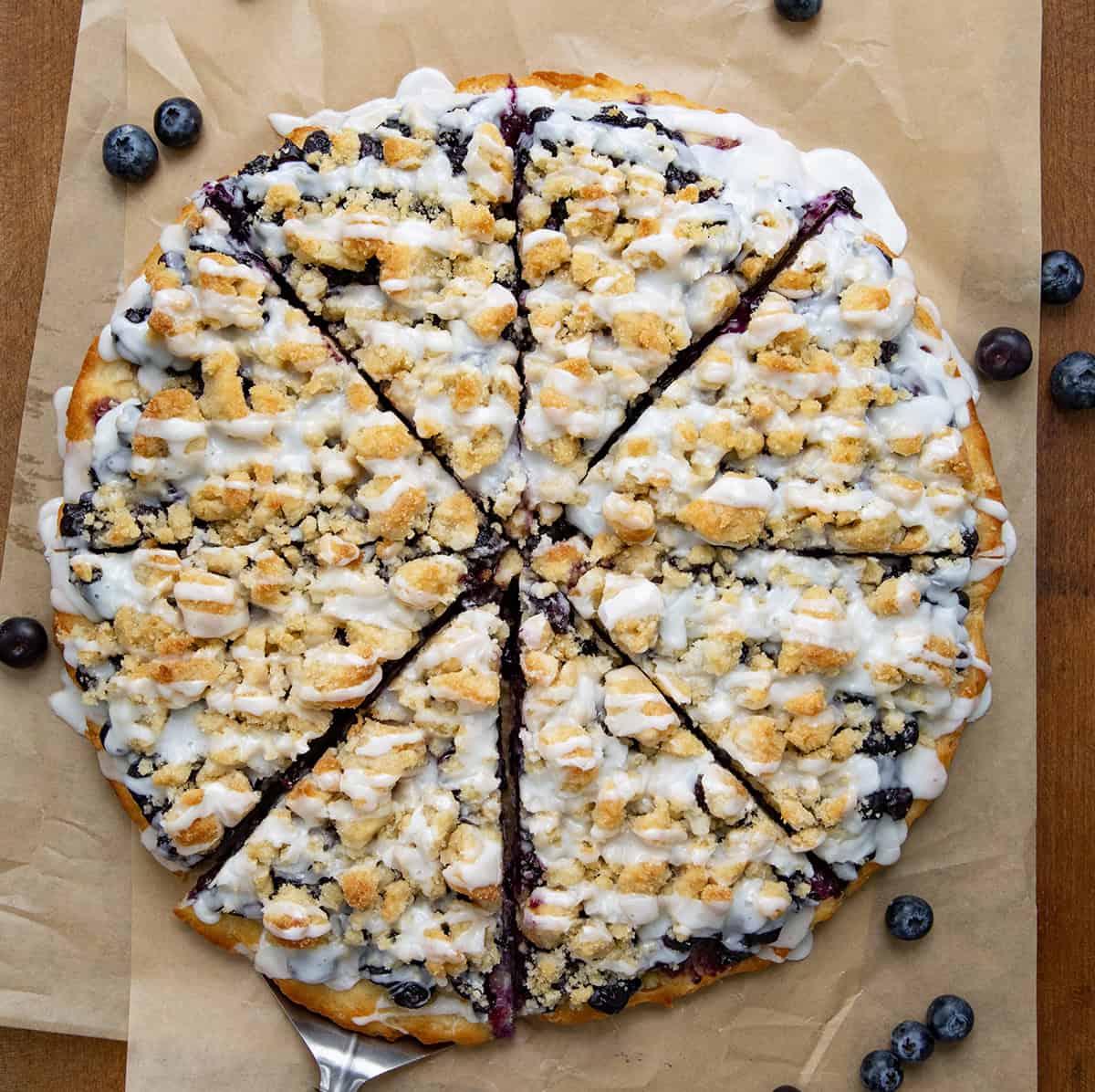 Blueberry Dessert Pizza - i am baker
