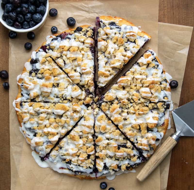 Blueberry Dessert Pizza - i am baker