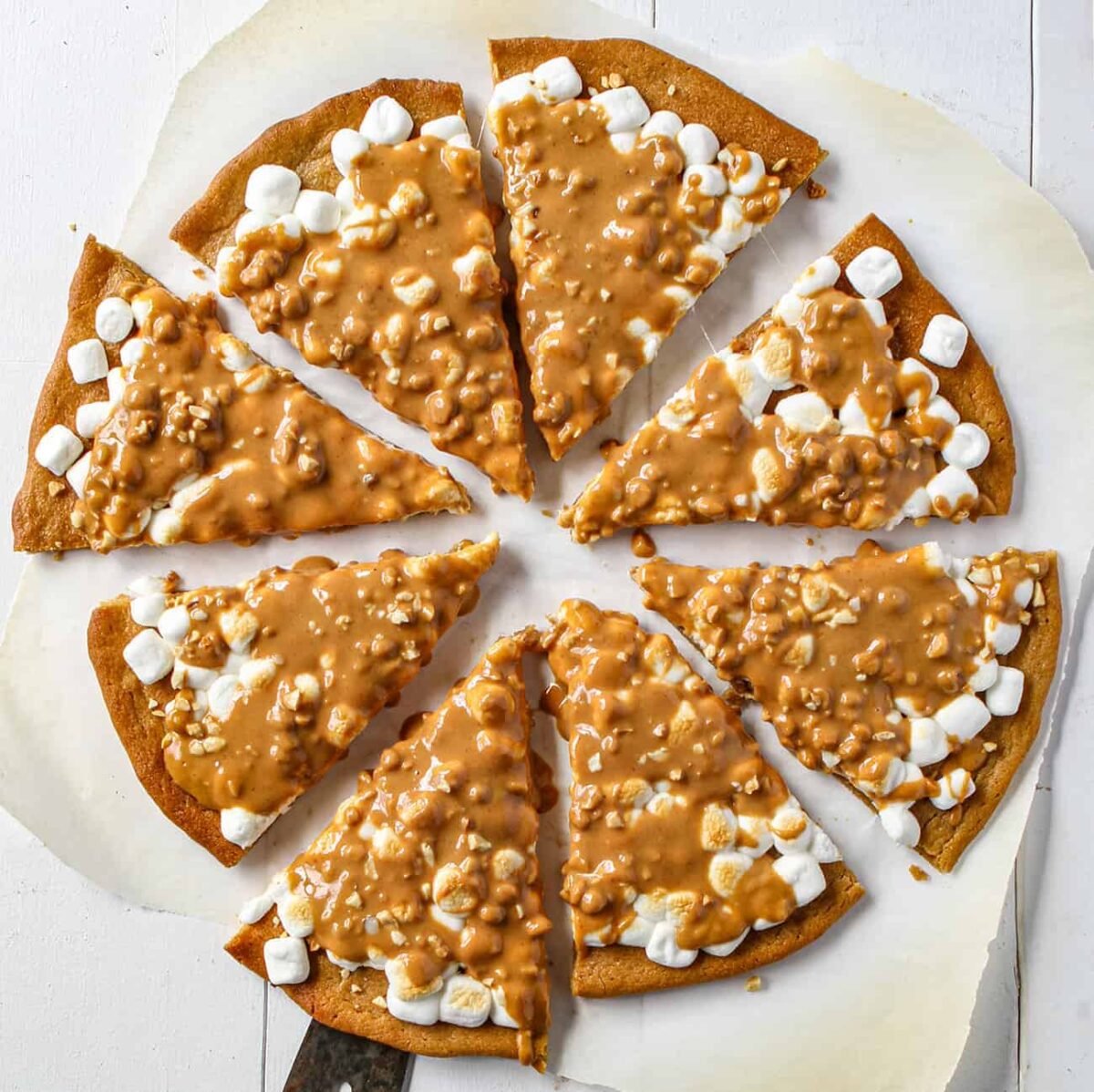 Peanut Butter Cookie Dessert Pizza - i am baker