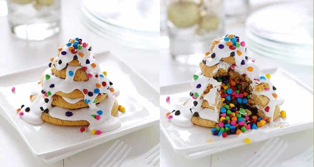 Christmas Tree Cookie Stacks - i am baker