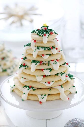 Christmas Tree Cookie Stacks - i am baker