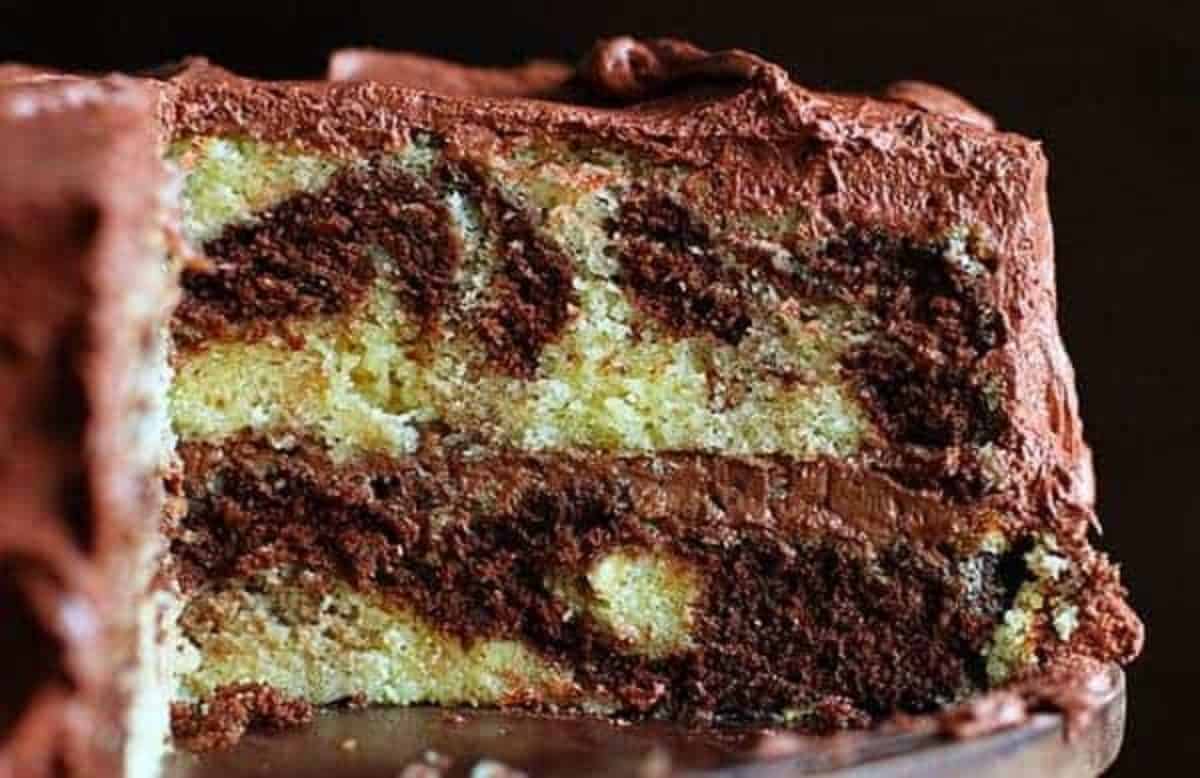 Marble Cake with Whipped Chocolate Buttercream | I Am Baker