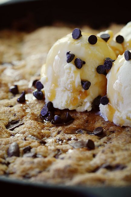 Spicy Chocolate Chip Skillet Cookie - i am baker