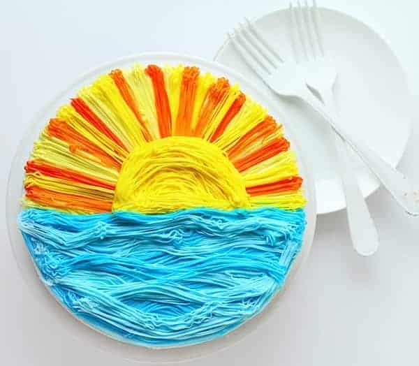Sunset Cake - i am baker