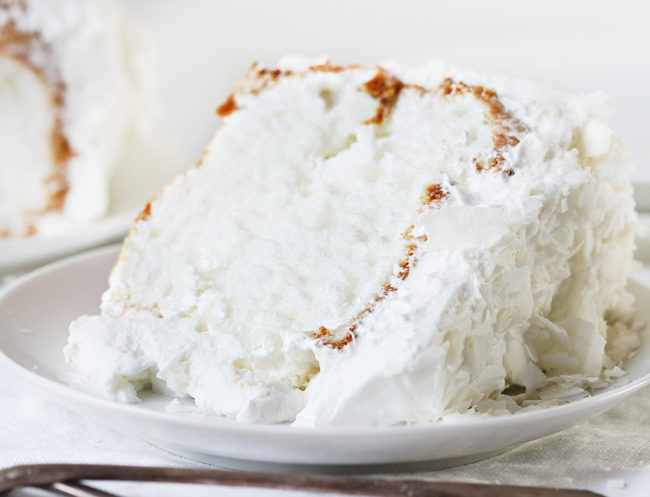 Coconut Angel Food Cake - i am baker