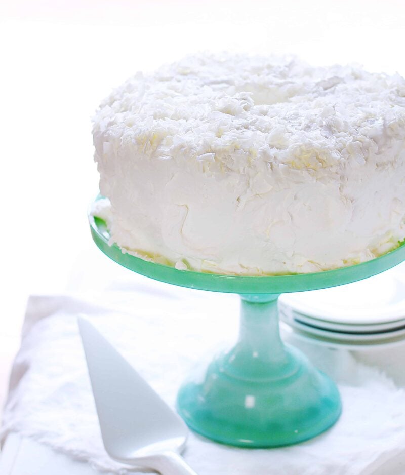 Coconut Angel Food Cake - i am baker