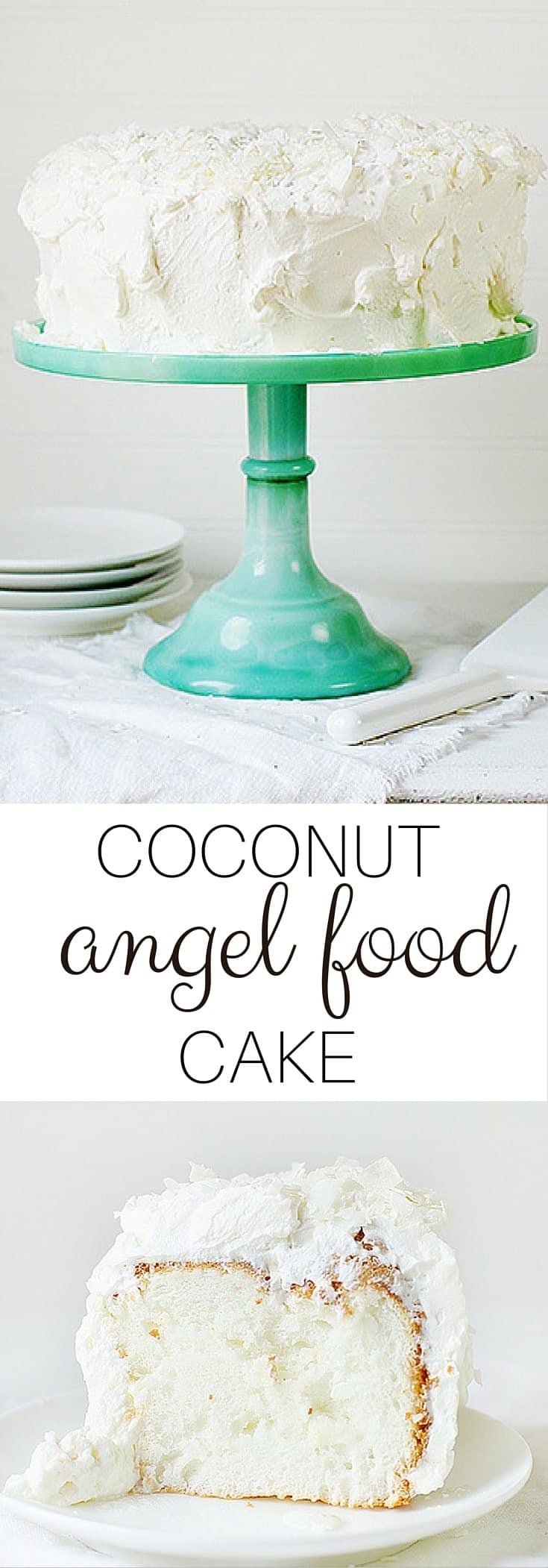 Coconut Angel Food Cake - i am baker