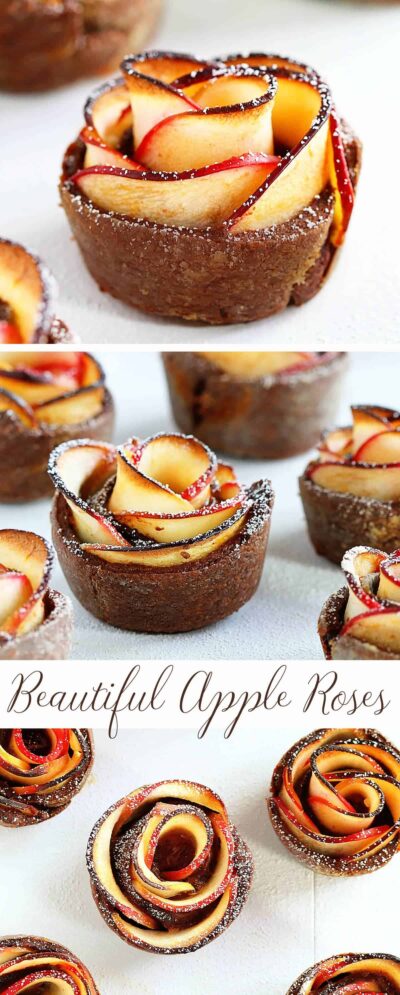 Chocolate Cinnamon Apple Rose - i am baker