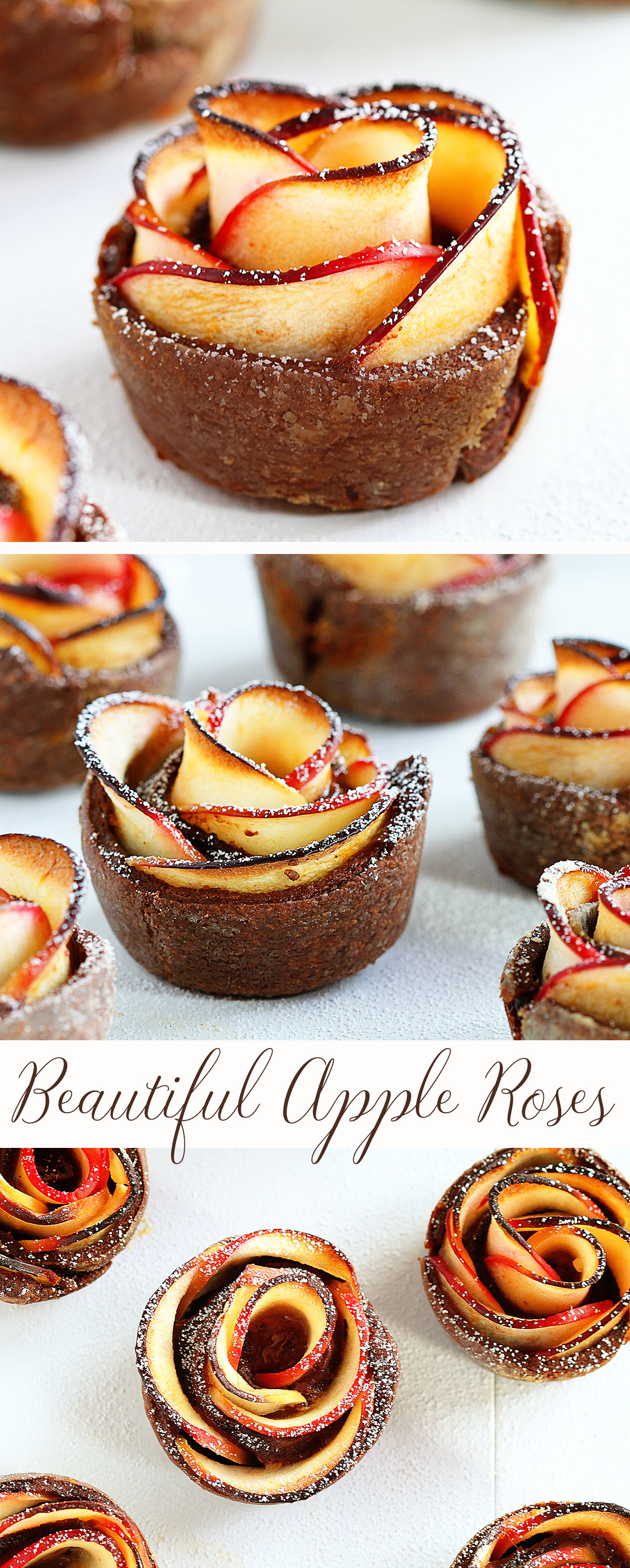 Chocolate Cinnamon Apple Rose - i am baker