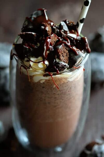 Double Chocolate Donut Shake - i am baker
