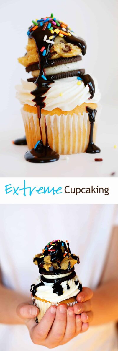 How to 'Extreme Cupcake' {vanilla, oreo, cookie dough, hot fudge} - i ...