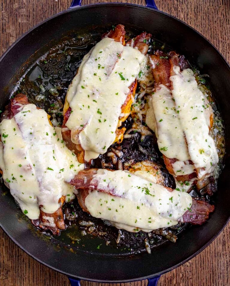 Cheesy Bacon Chicken with Mustard Sauce - i am baker