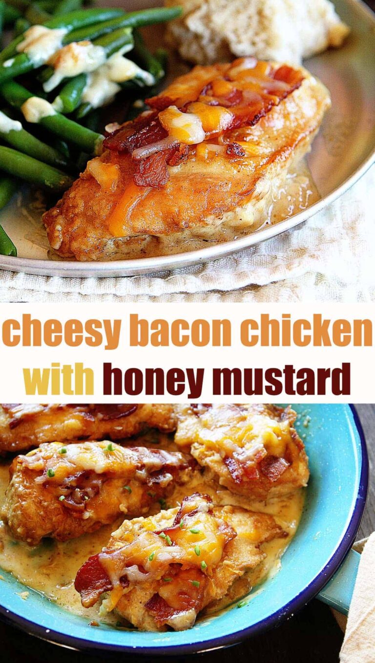 Cheesy Bacon Chicken with Mustard Sauce - i am baker