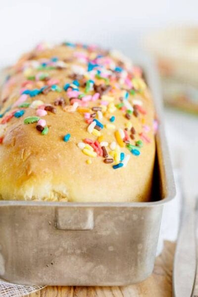Hearth Bread with Rainbow Sprinkles - i am baker
