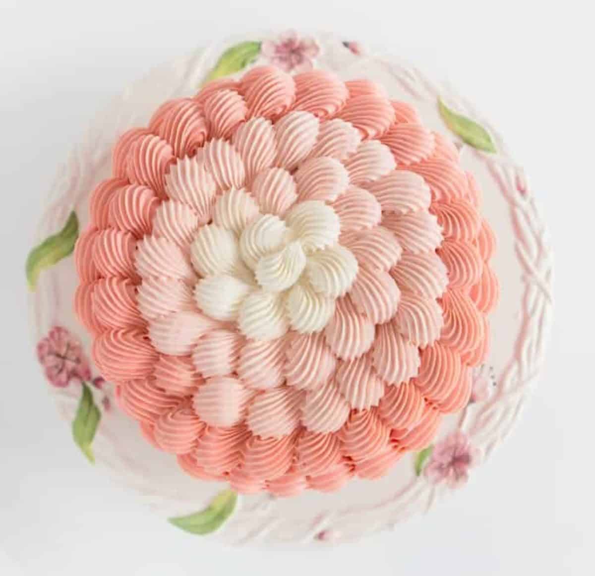 Pink Ombre Shell Cake - i am baker