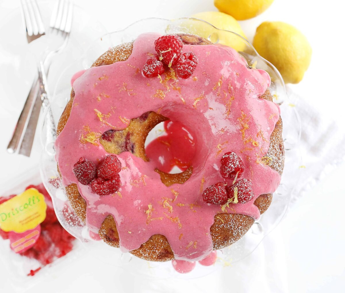 Raspberry Lemon Bundt Cake {VIDEO} - i am baker