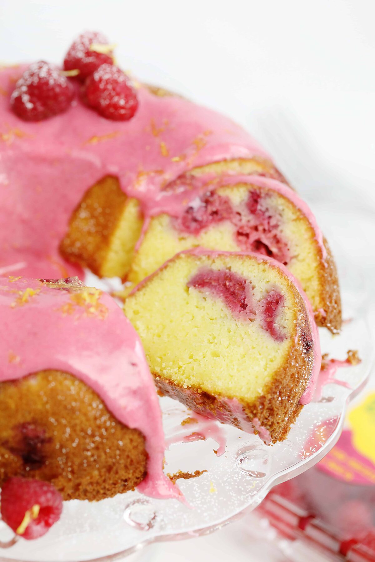 Raspberry Lemon Bundt Cake {VIDEO} - i am baker