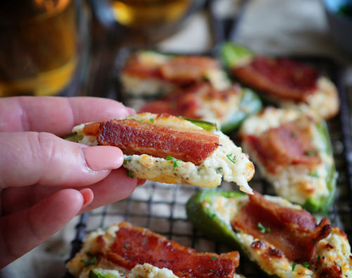 Bacon Jalapeno Poppers Stuffed with Cream Cheese - i am baker
