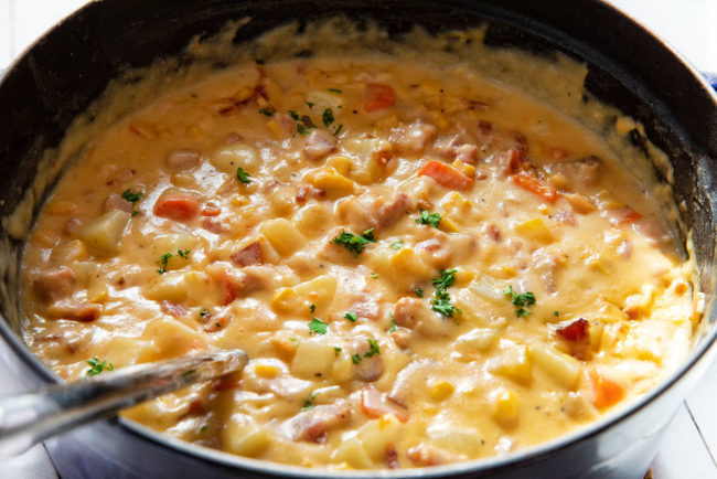 Bread Bowl Ham Chowder - i am baker