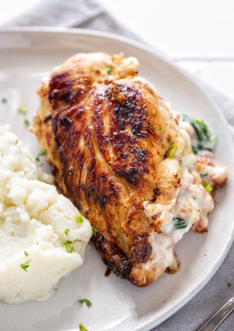 Ham and Cheese Stuffed Chicken - i am baker