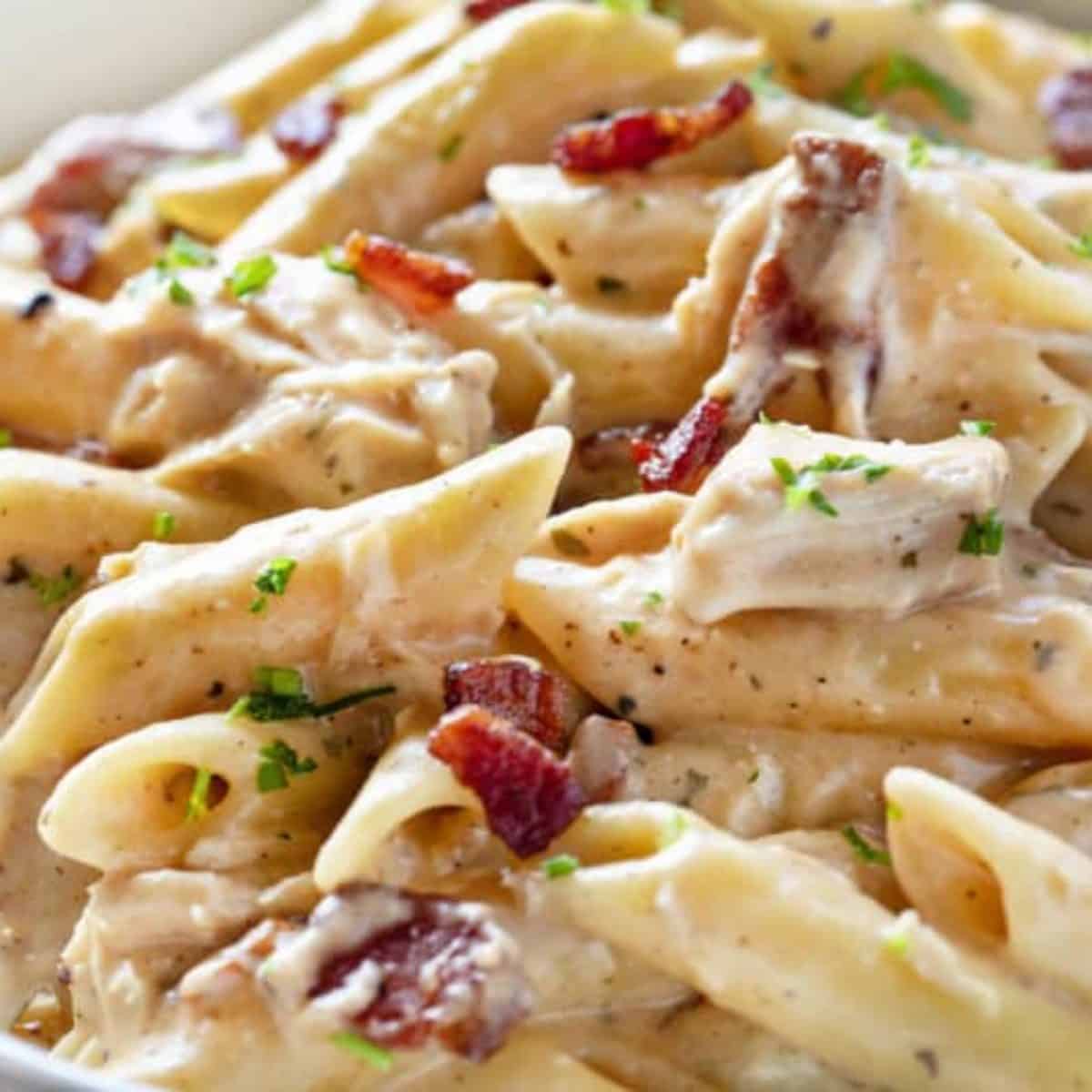 Cheesy Ranch Chicken Pasta - i am baker
