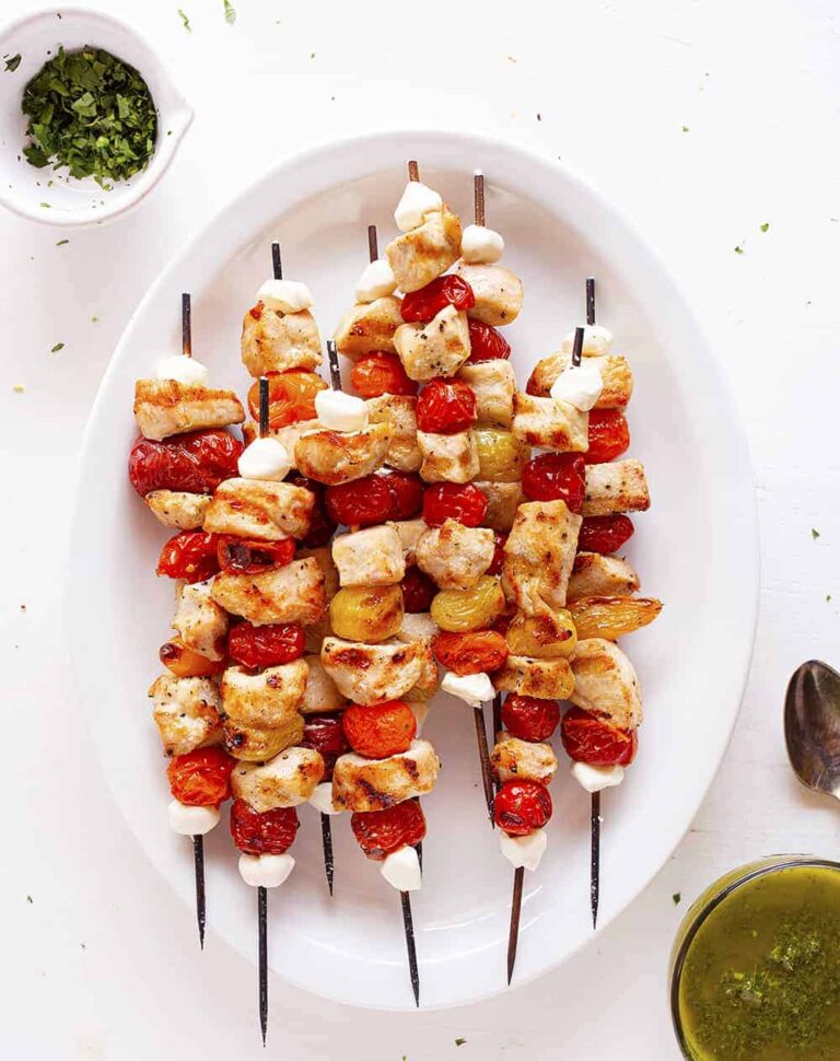 Chicken Caprese Kebabs - i am baker