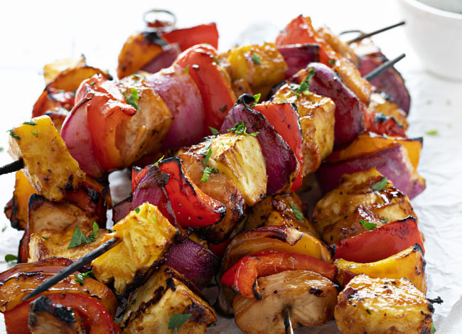 Hawaiian Chicken Kebabs - i am baker
