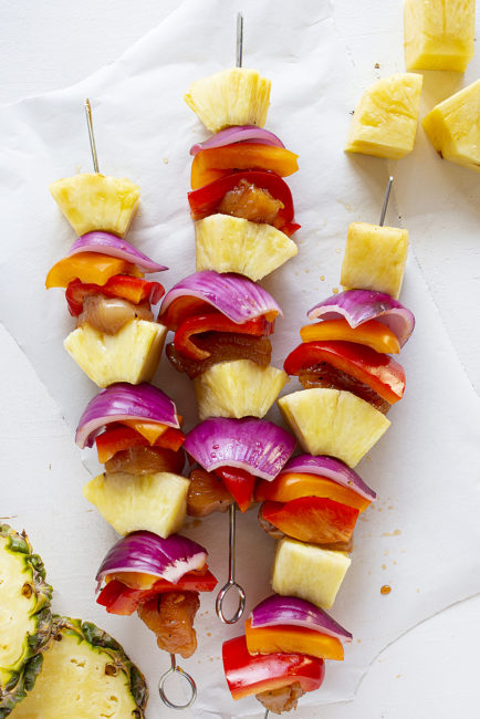 Hawaiian Chicken Kebabs - i am baker