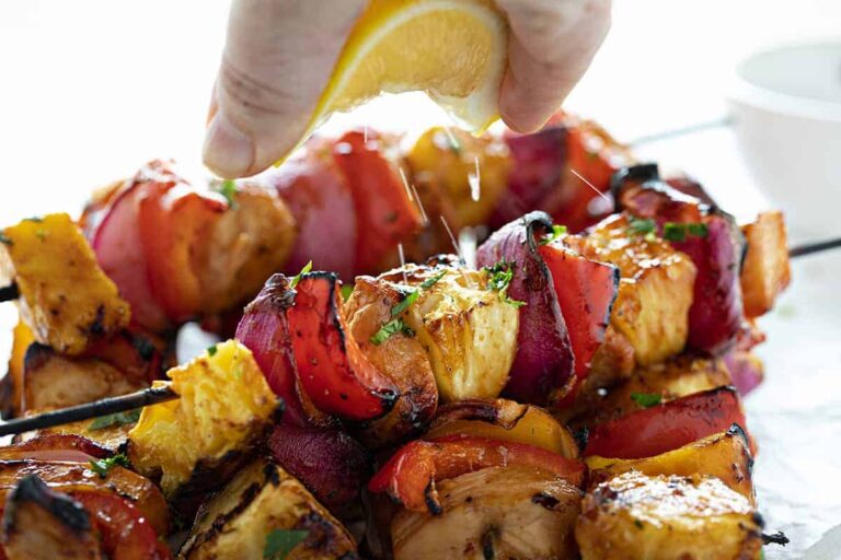 Hawaiian Chicken Kebabs - i am baker