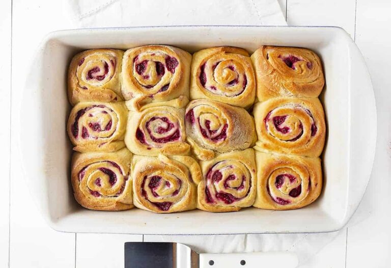 Raspberry Cream Cheese Sweet Rolls - i am baker