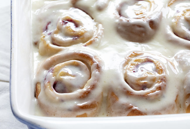 Raspberry Cream Cheese Sweet Rolls - i am baker