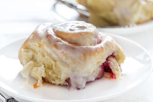 Raspberry Cream Cheese Sweet Rolls - i am baker