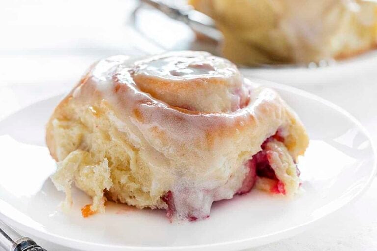 Raspberry Cream Cheese Sweet Rolls - i am baker