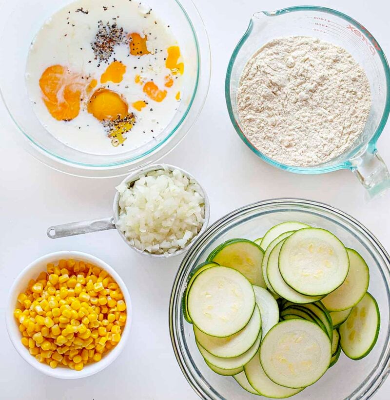 Zucchini and Sweet Corn Quiche - i am baker