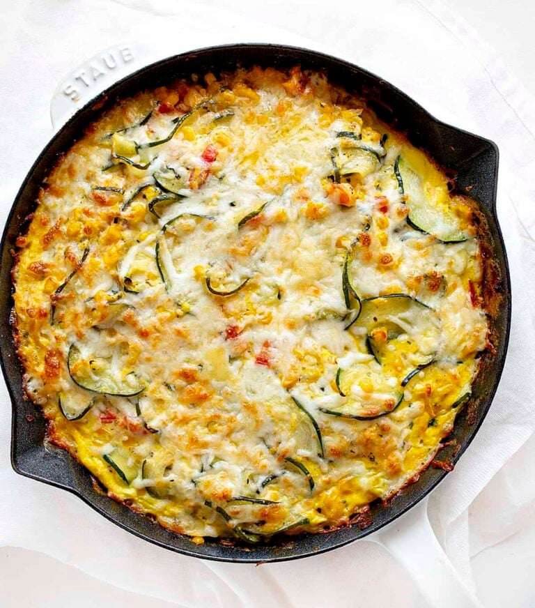 Zucchini and Sweet Corn Quiche - i am baker