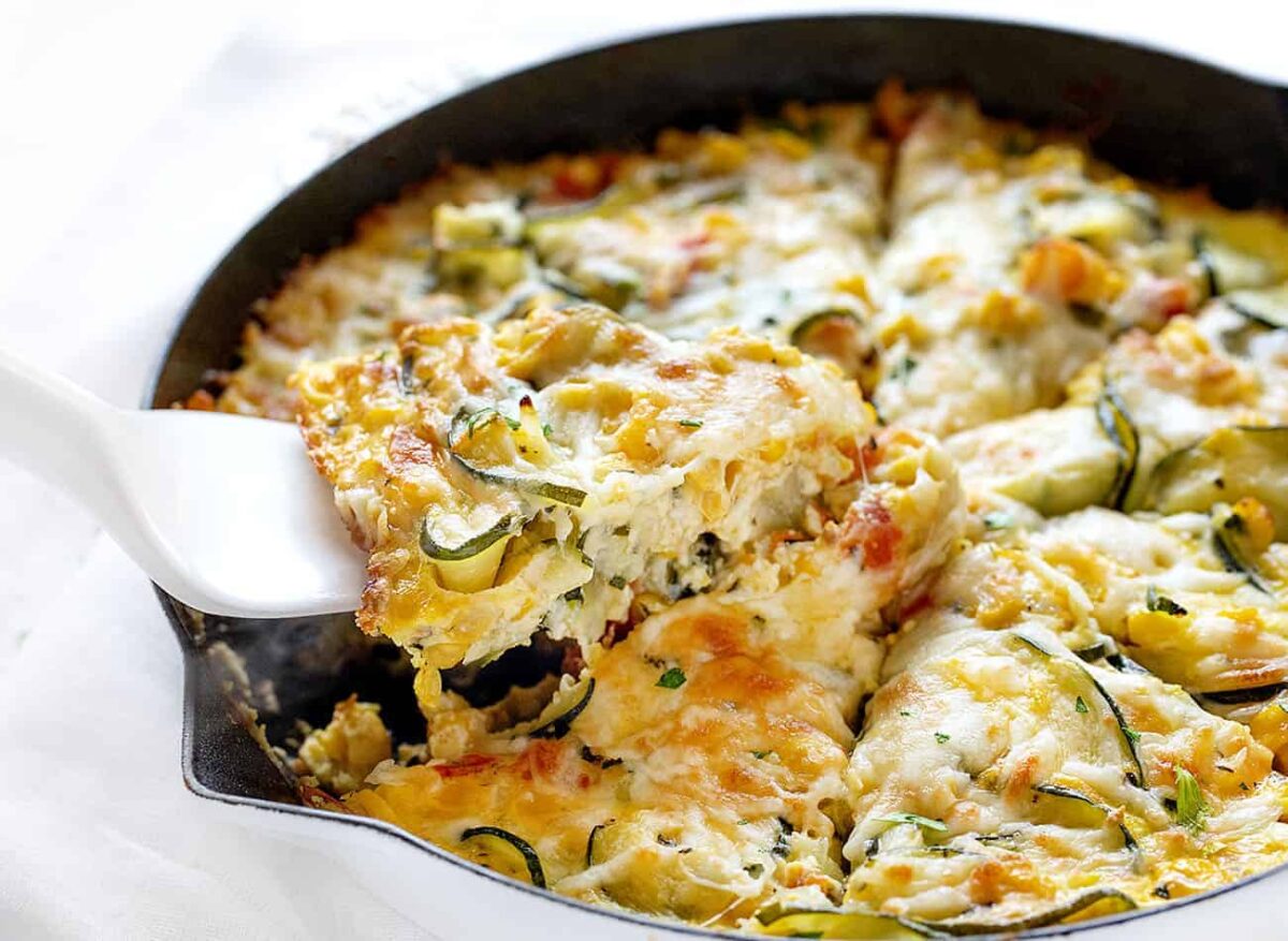 Zucchini and Sweet Corn Quiche - i am baker