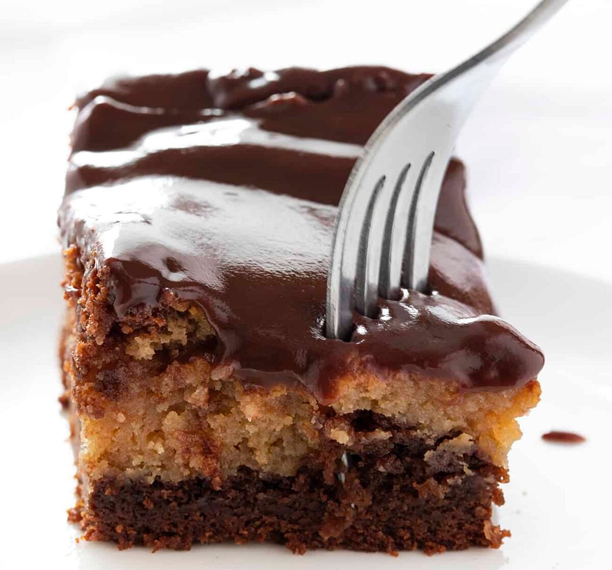 Chocolate Peanut Butter Ooey Gooey Cake - i am baker