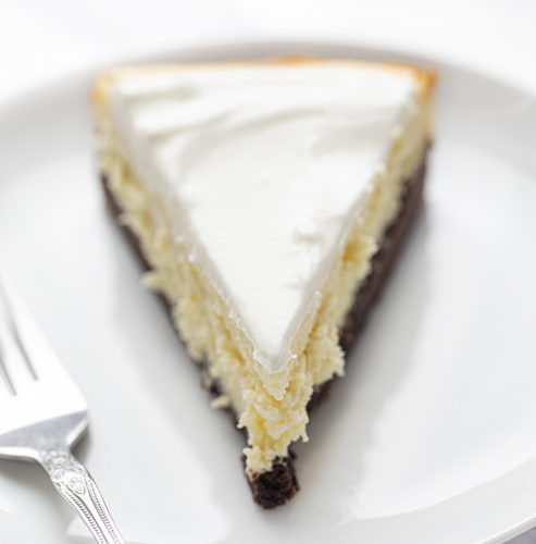 Brownie Bottom Cheesecake - i am baker