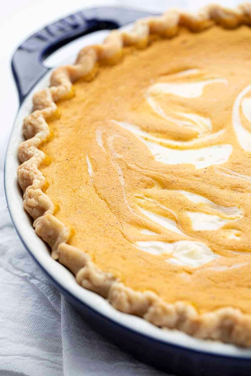 Pumpkin Cream Cheese Pie - i am baker
