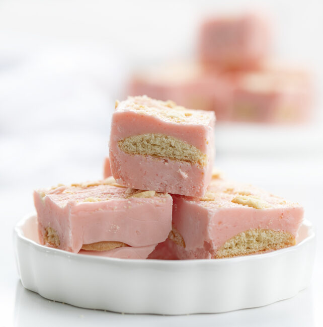 Strawberry Shortcake Fudge - i am baker