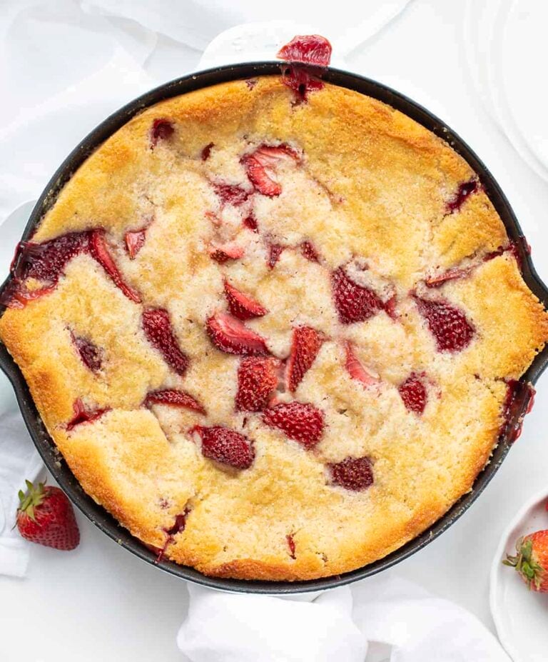 Fresh Strawberry Cobbler - i am baker